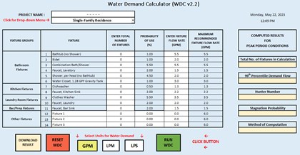 Water Demand Calculator | Water Efficiency and Sanitation Standard (WE ...