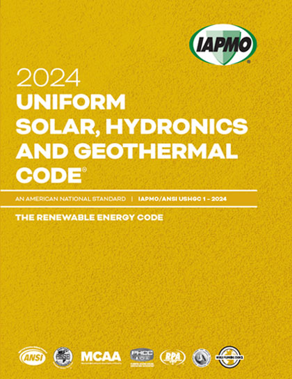 Uniform Solar, Hydronics and Geothermal Code | IAPMO